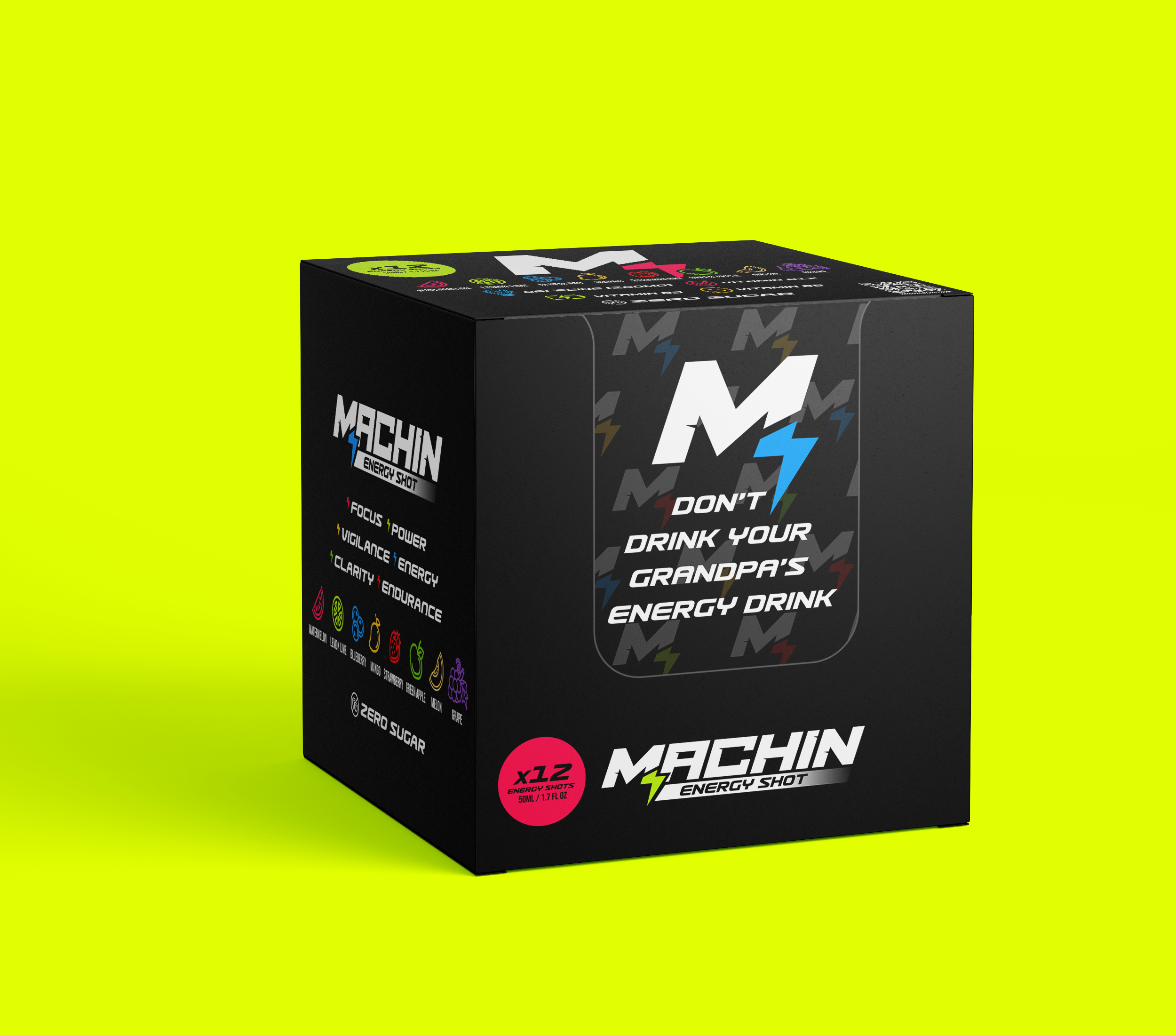 Custom 12-Pack Energy Shots 50 ml (12pcs) - Machin Energy